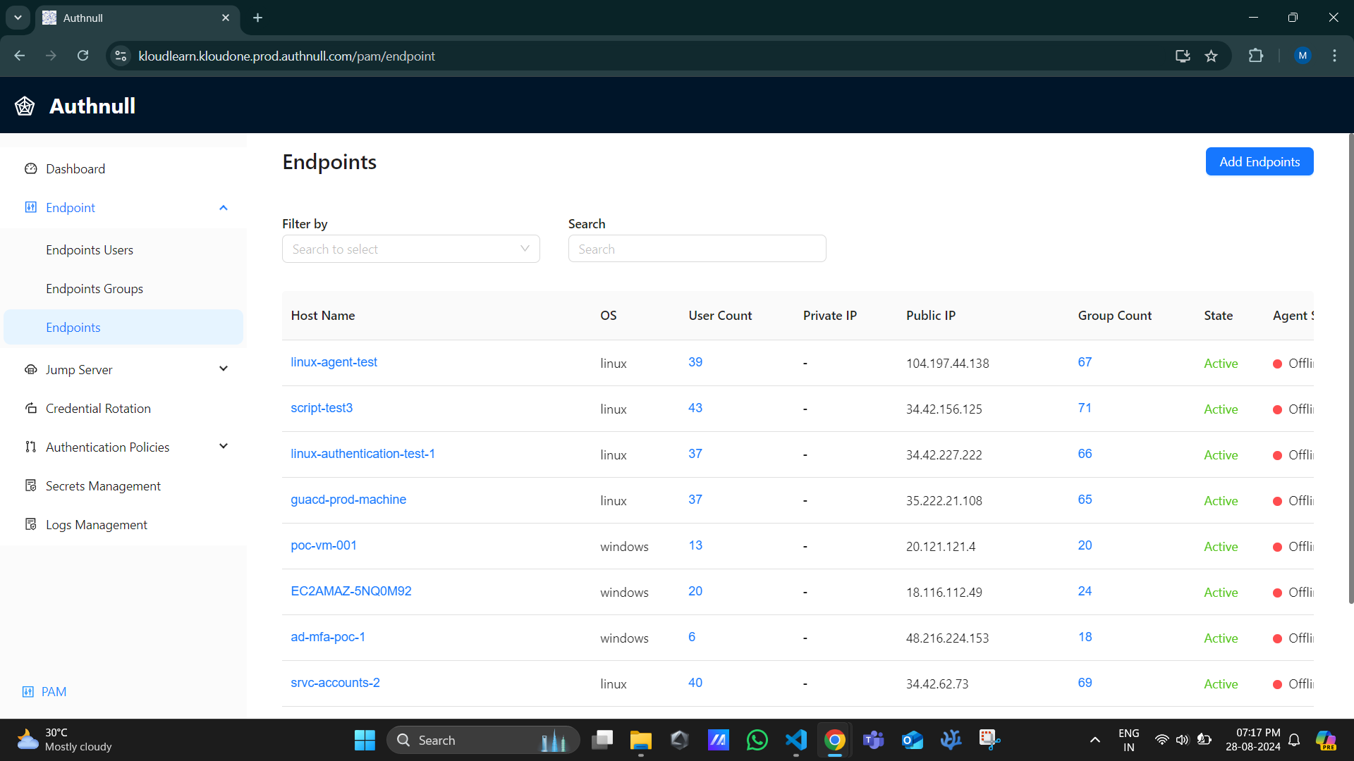Setting up Windows endpoints | AuthNull Help